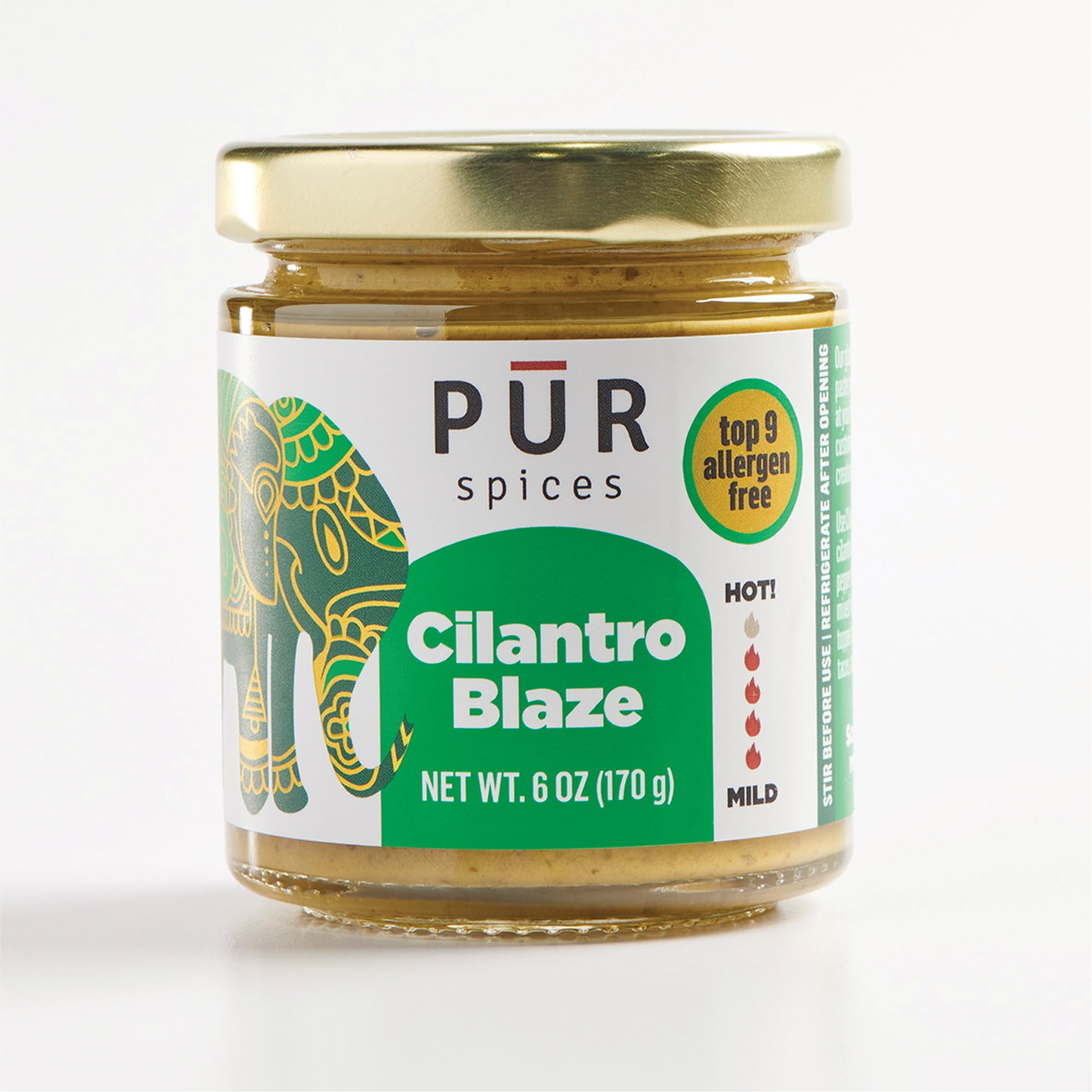 PUR Spices Cilantro Blaze SAF21 I Hot Sauce & Cilantro Chutney I Fresh ...