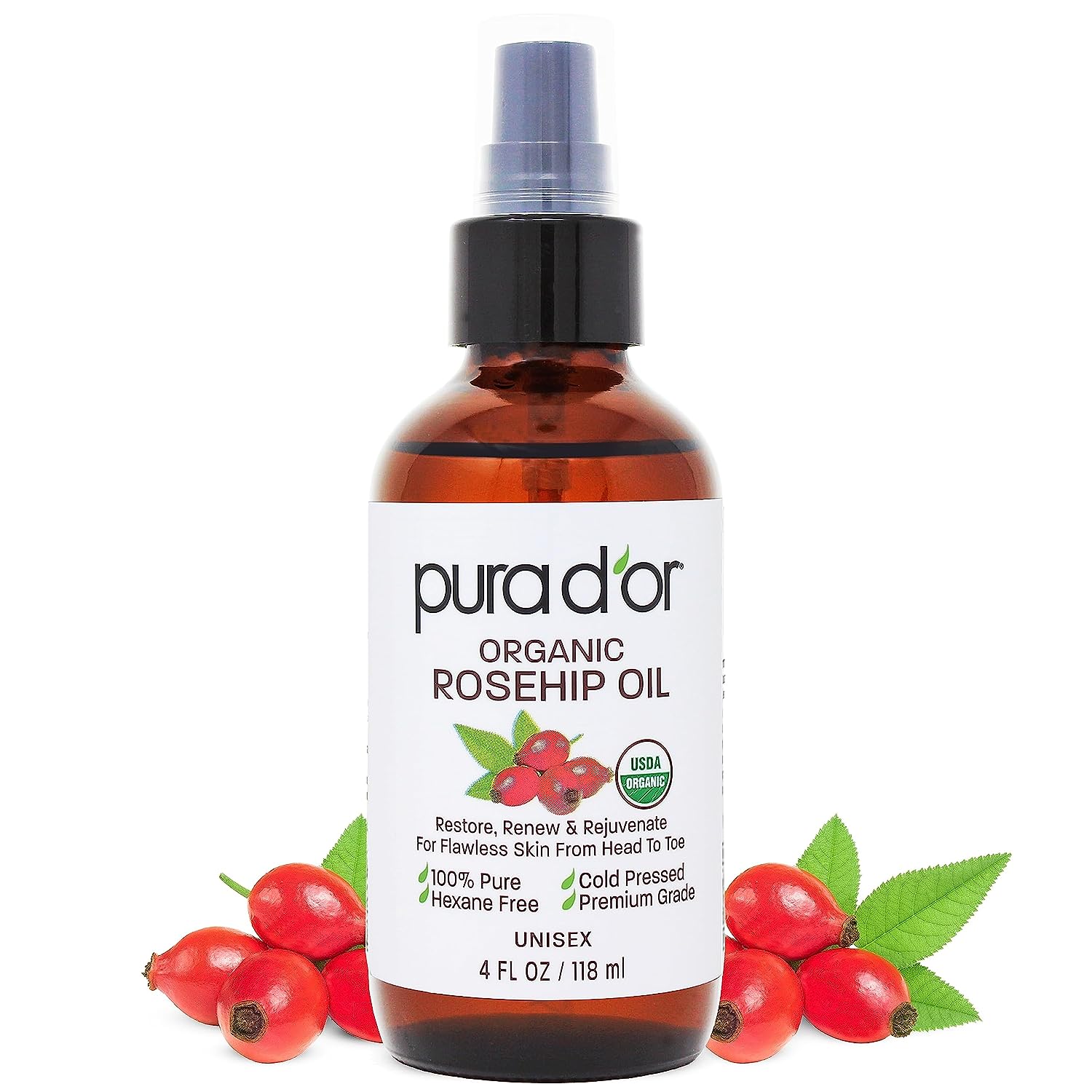 ROSEHIP SEED OIL 2 fl oz -100% Organic & Cold Pressed - Anti-Aging ...