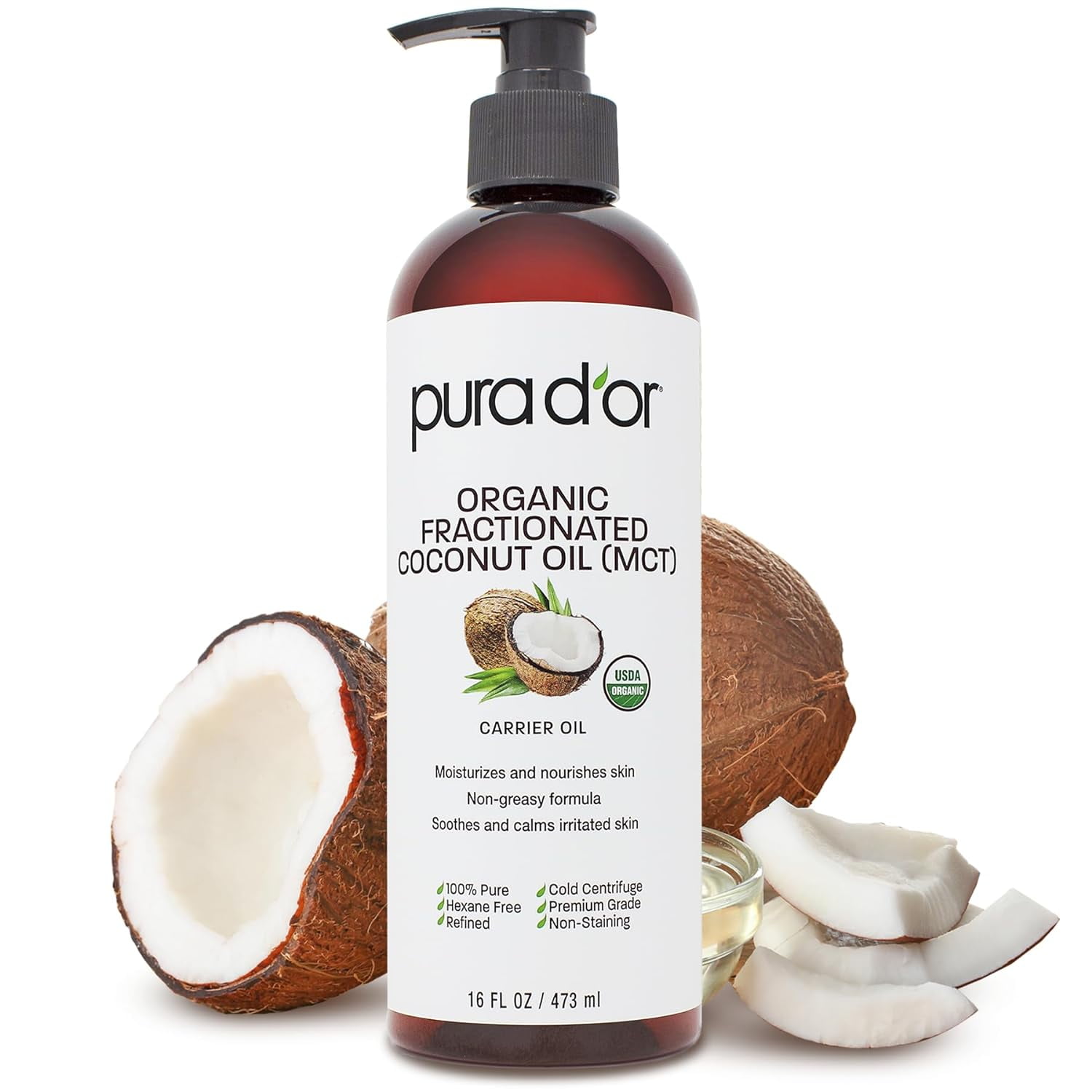 Pura D'Or Fractionated Coconut Oil (Mct) 16 fl oz Liq - Walmart.com