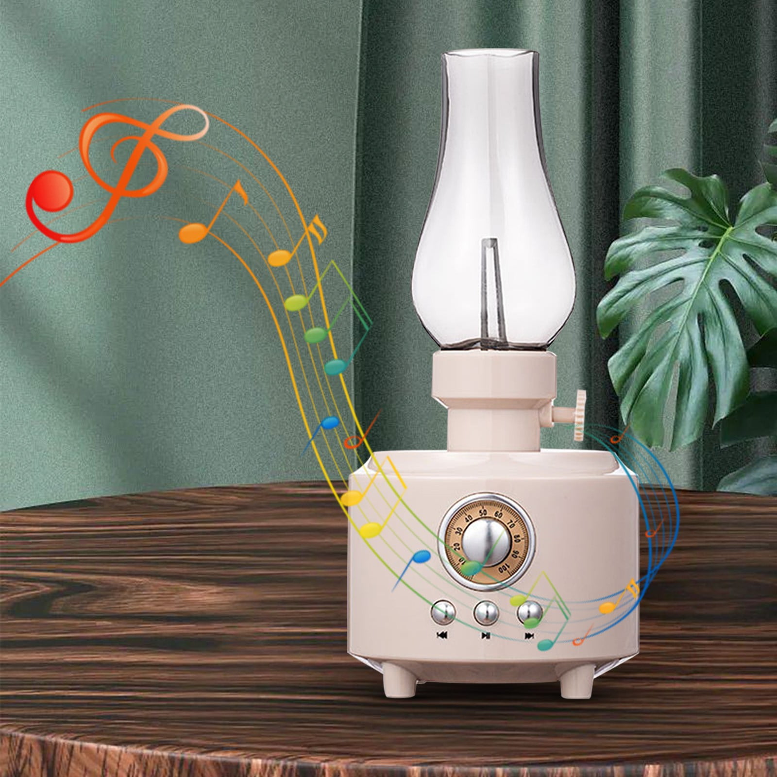 PURCOLT Kerosene Lamp Bluetooth Audio Vintage FM Wireless Radio Plug-in ...