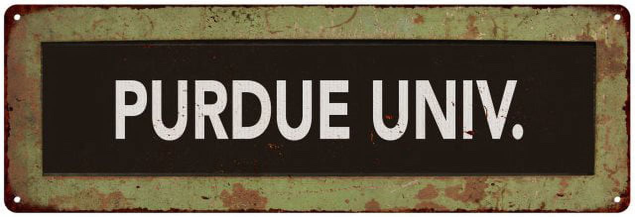 PURDUE UNIV. Trollery Bus Roll Vintage Metal Sign 8x24 108240072022 ...