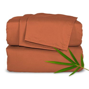 PURE BAMBOO Sheets Full Size Bed Sheets 4 Piece Set, Genuine 100% ...