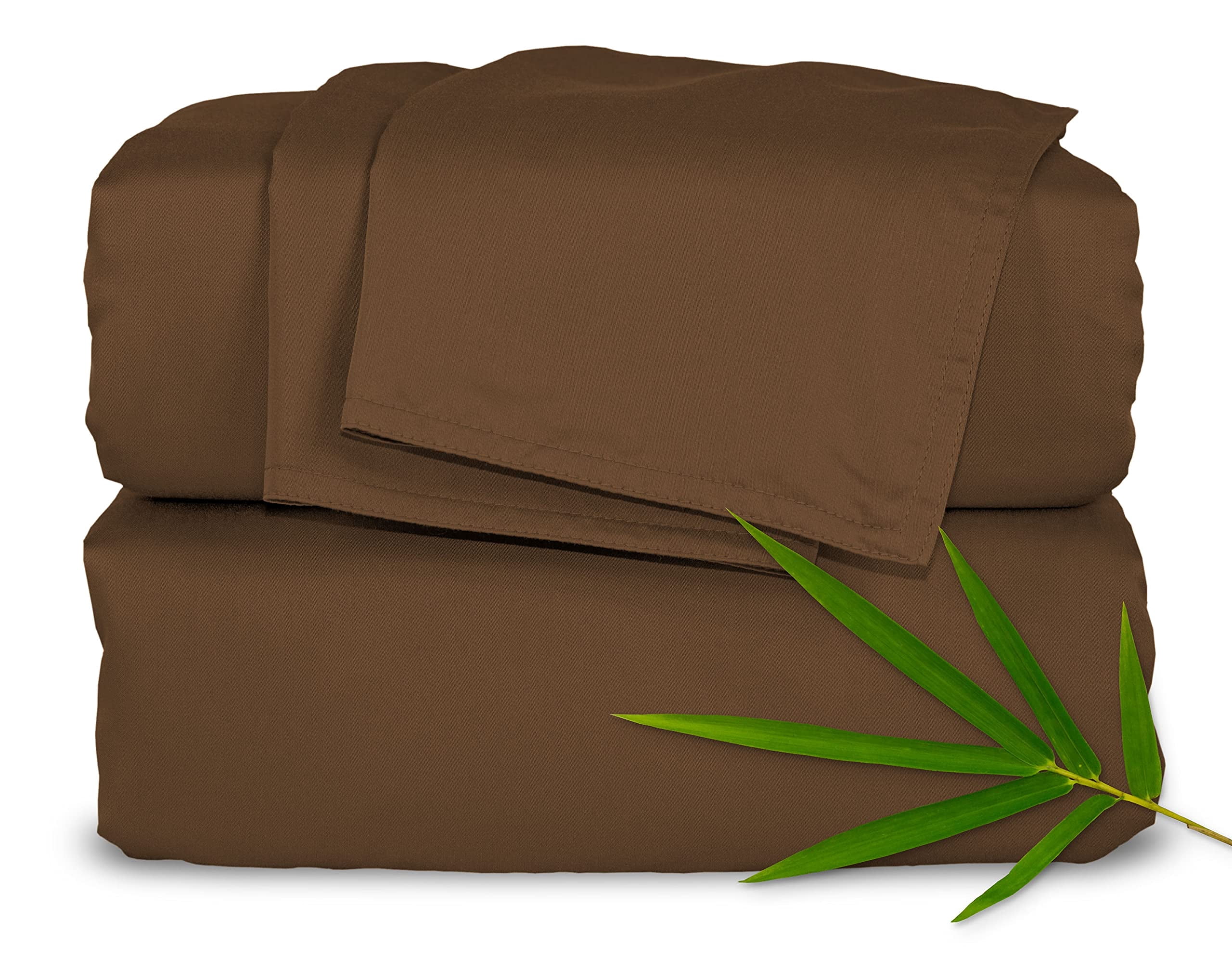 PURE BAMBOO Sheets Queen Size Bed Sheet 4 Piece Set, Genuine 100% ...