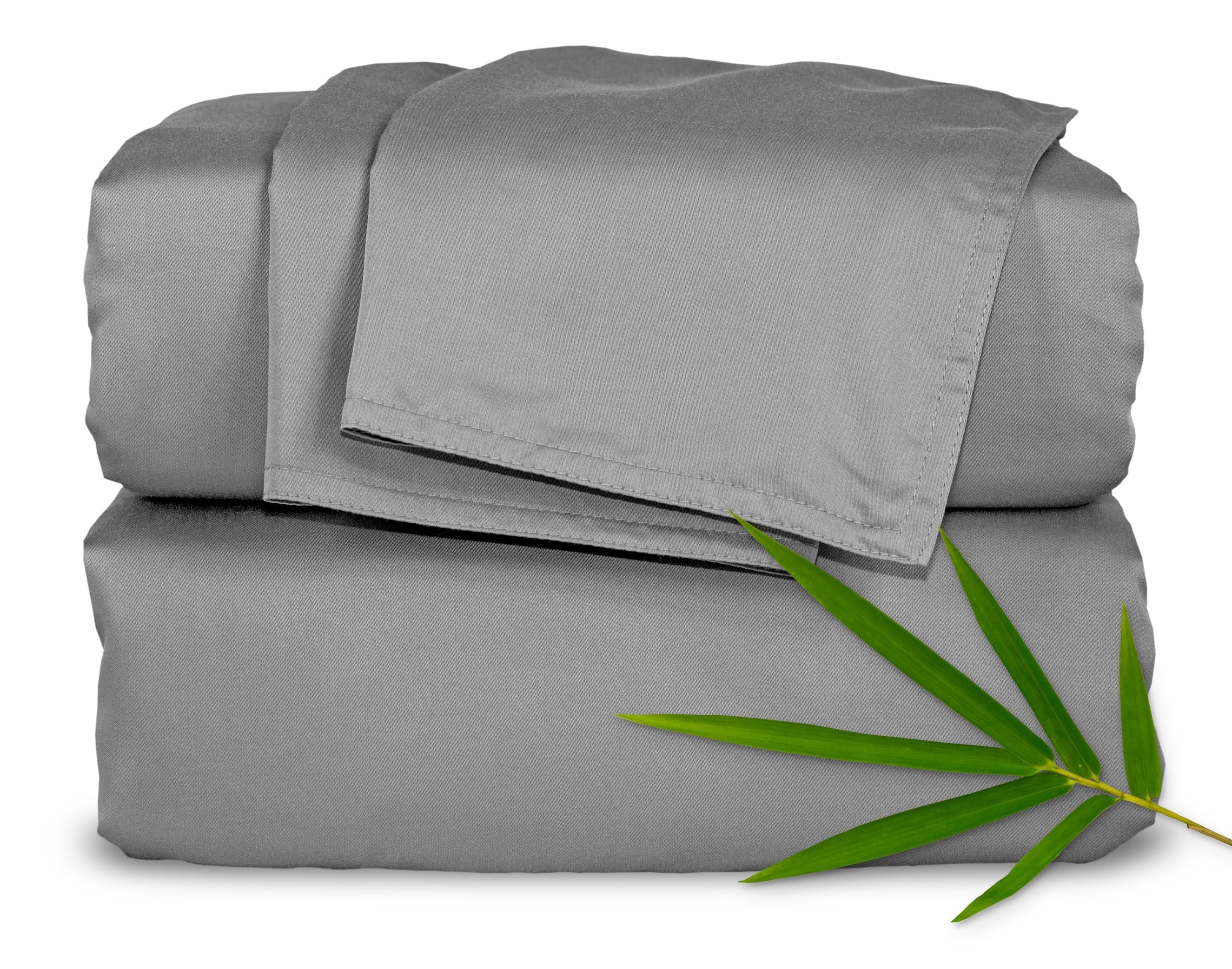 Pure Bamboo Twin Set, 100% Organic, Soft & Cooling, Double Stitch, 16 ...