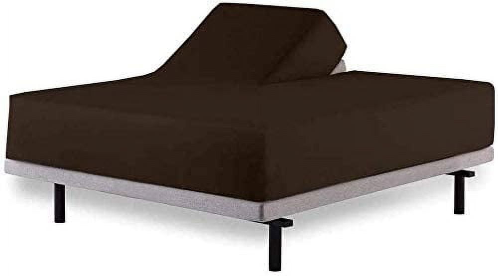 PURE DREAMS 1 PC Top Split Queen Fitted Sheet for Adjustable beds, 100% ...