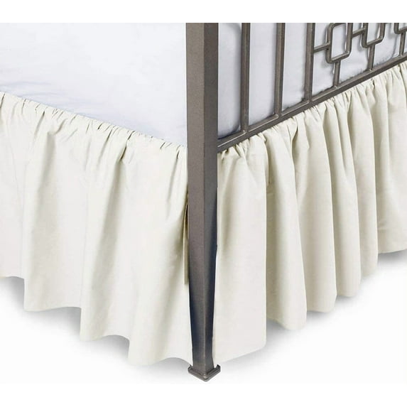 PURE DREAMS-100% Microfiber, Gathered Style Split Corner Ruffle ...