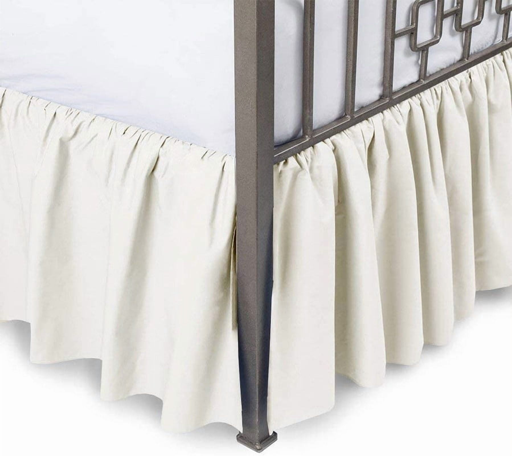 PURE DREAMS-100% Microfiber, Gathered Style Split Corner Ruffle ...