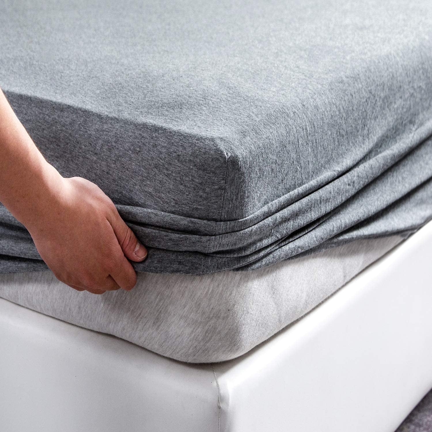 "PURE ERA Ultra Soft 100% Jersey Cotton King Bed Fitted Sheet, Deep ...
