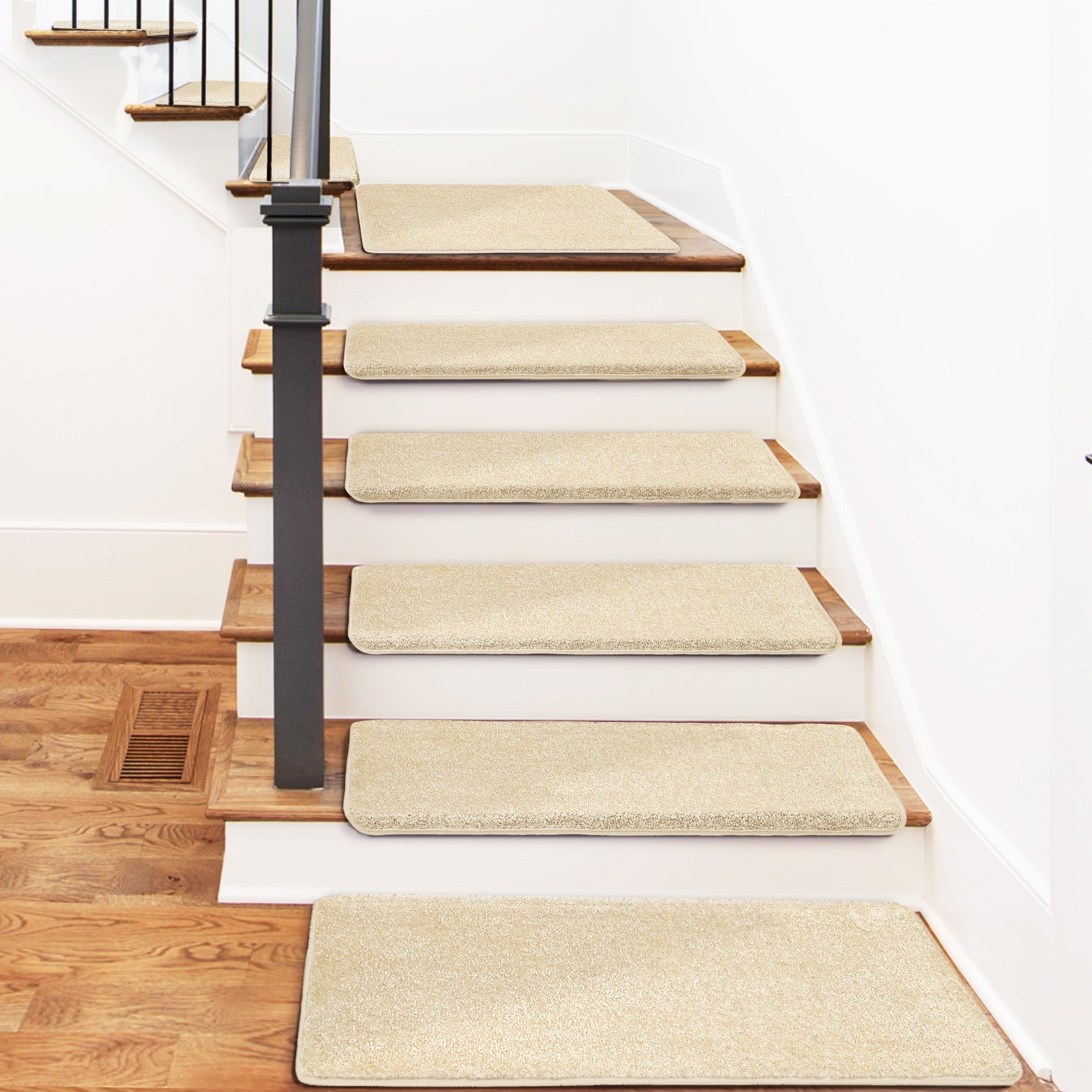 PURE ERA Bullnose Carpet Stair Treads Cover 9.5"x30"x1.2"14pcs With ...