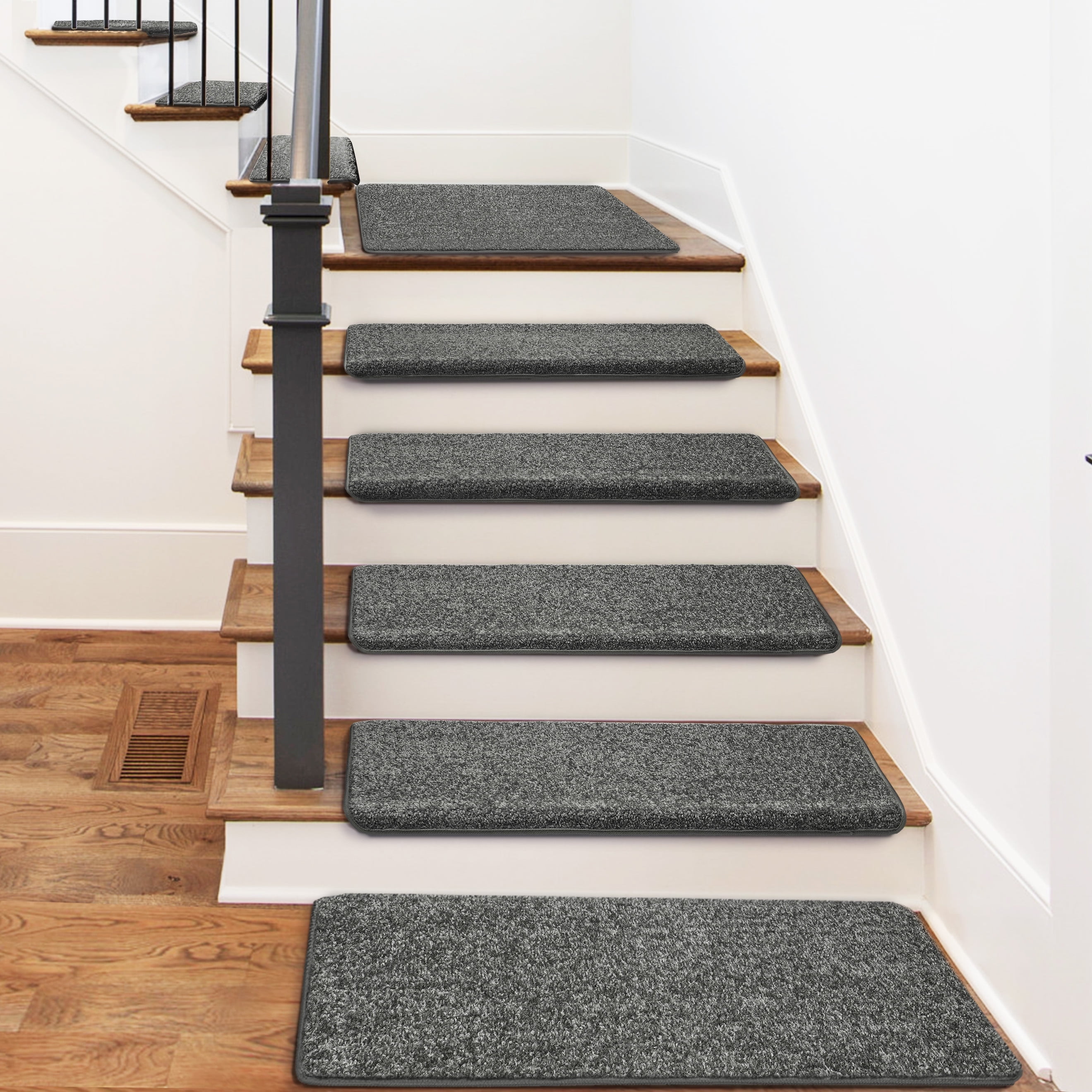 PURE ERA Bullnose Carpet Stair Treads Cover 9.5"x30"x1.2"14pcs With ...