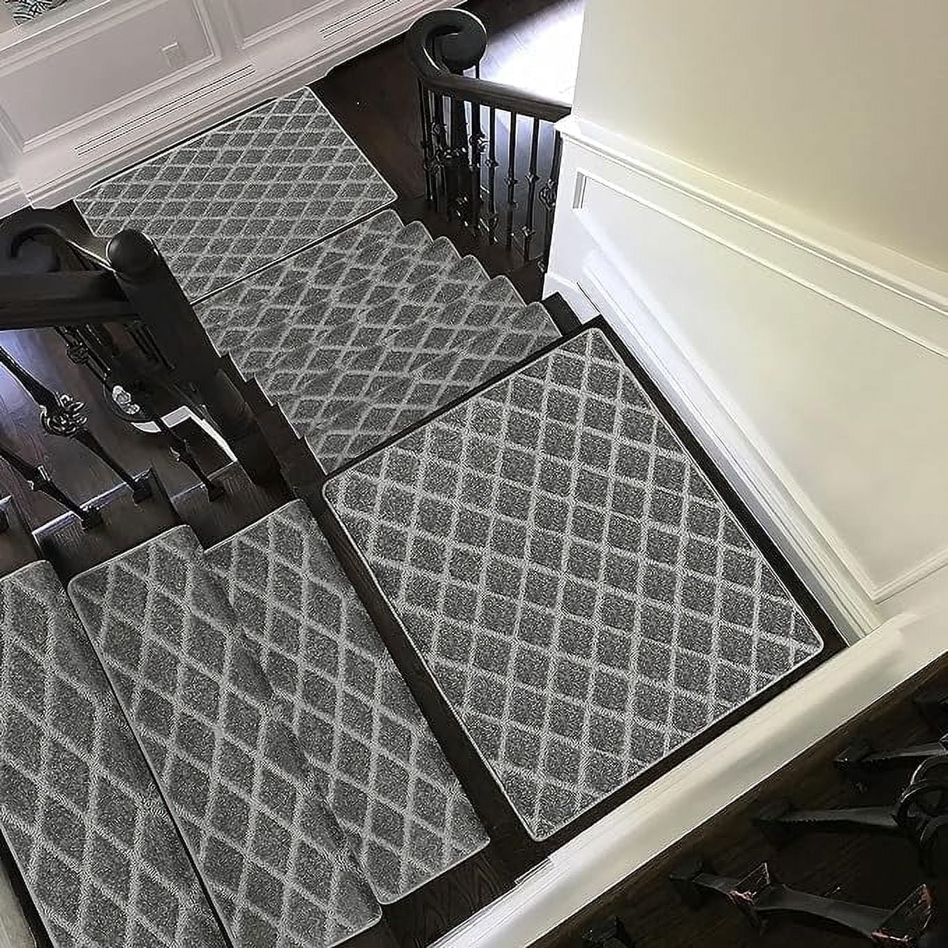 PURE ERA Bullnose Carpet Stair Treads Cover with Matching Landing Mat ...