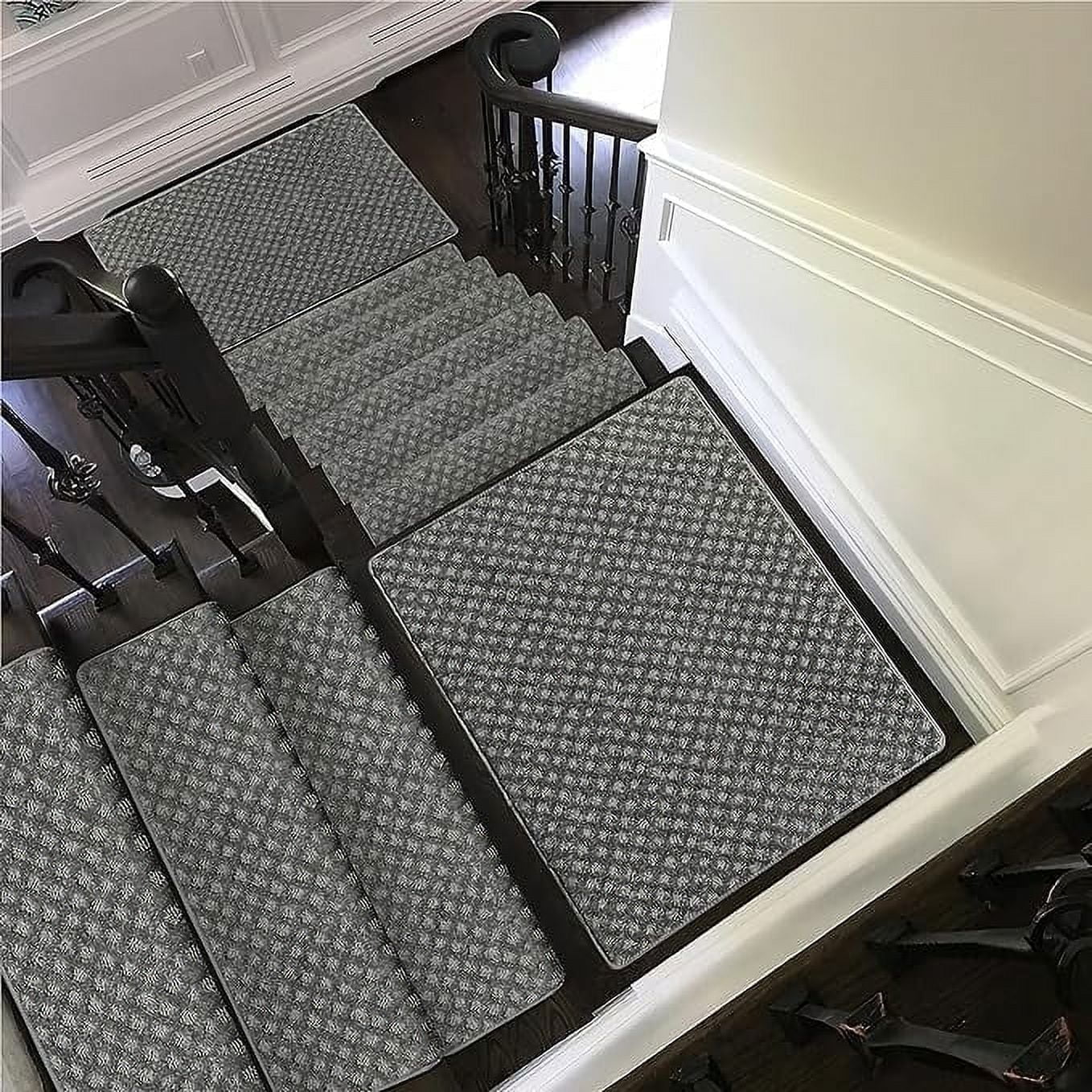 PURE ERA Bullnose Carpet Stair Treads Cover with Matching Landing Mat ...
