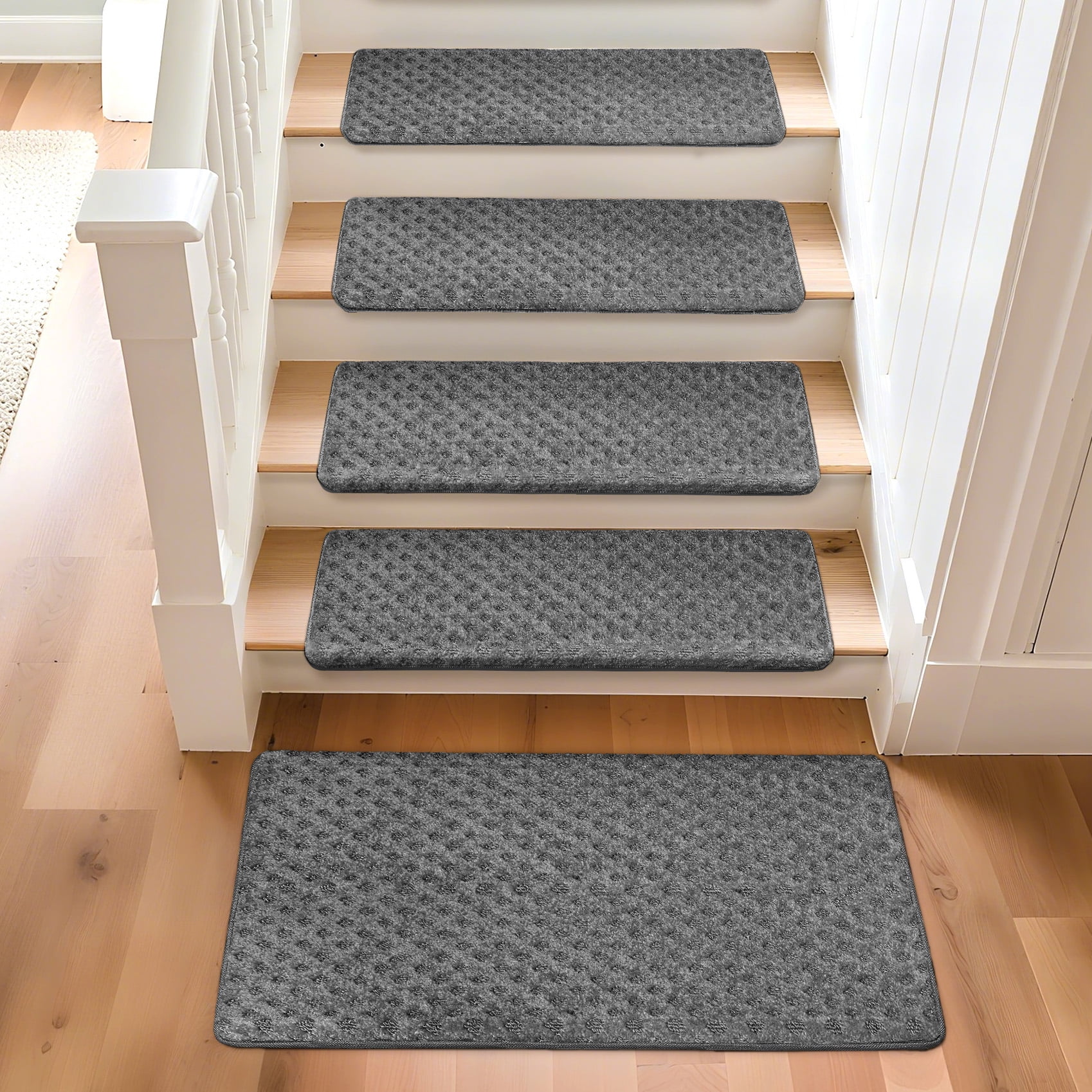 PURE ERA Bullnose Carpet Stair Treads Cover with Matching Landing Mat ...