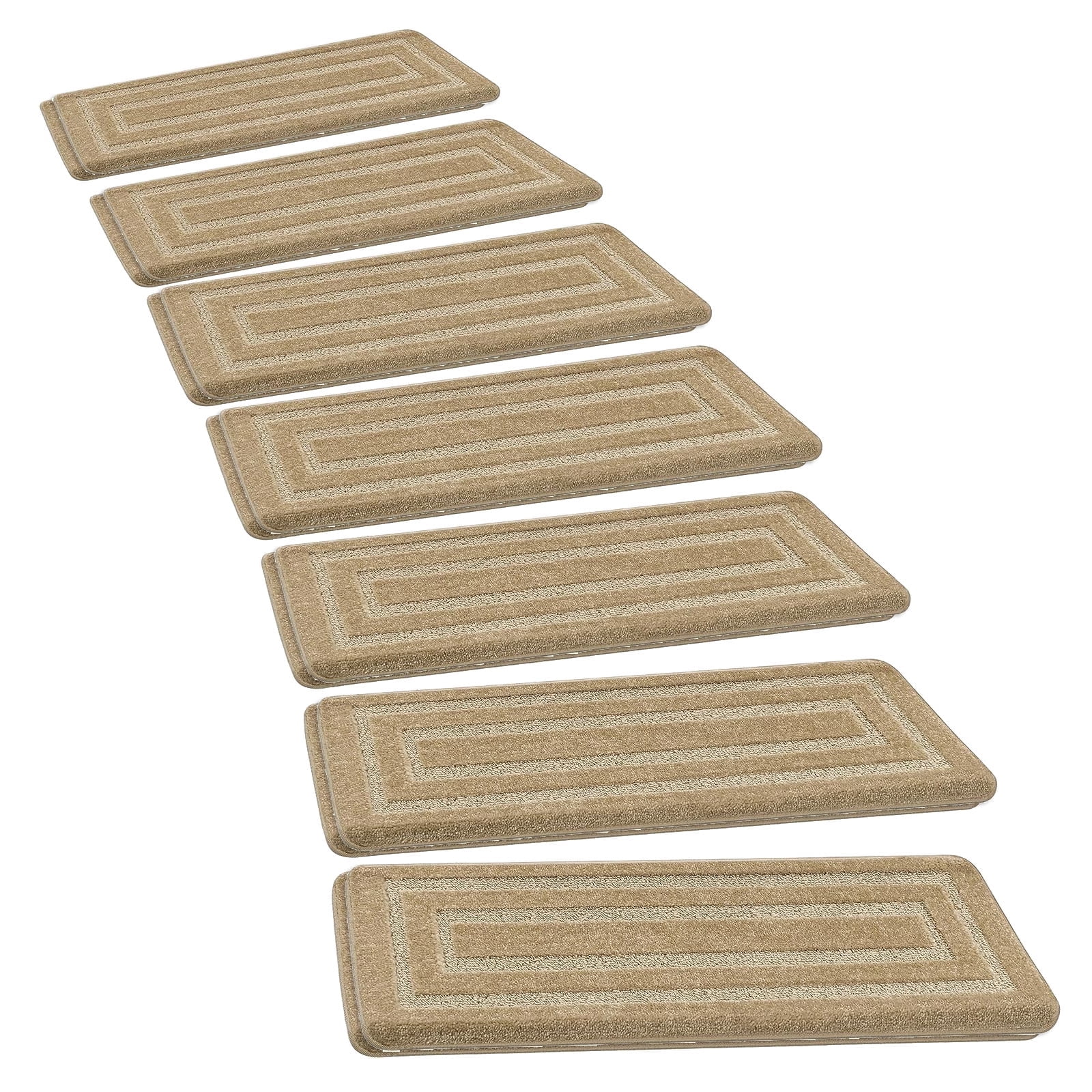 PURE ERA Bullnose Carpet Stair Treads Protectors for Wooden Steps 9.5 ...