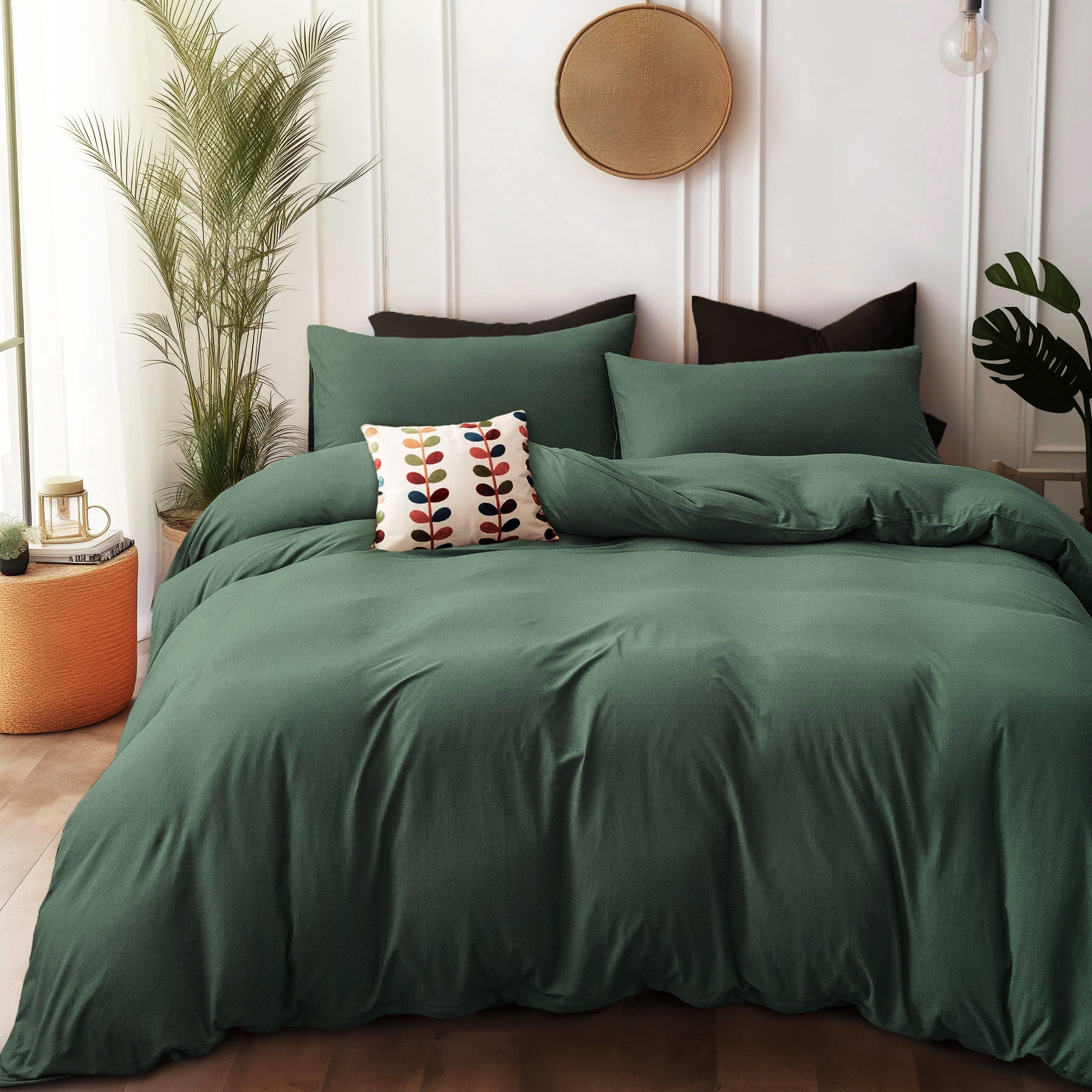 PURE ERA Ultra Soft 100% Jersey Cotton Duvet Cover Set, California King ...