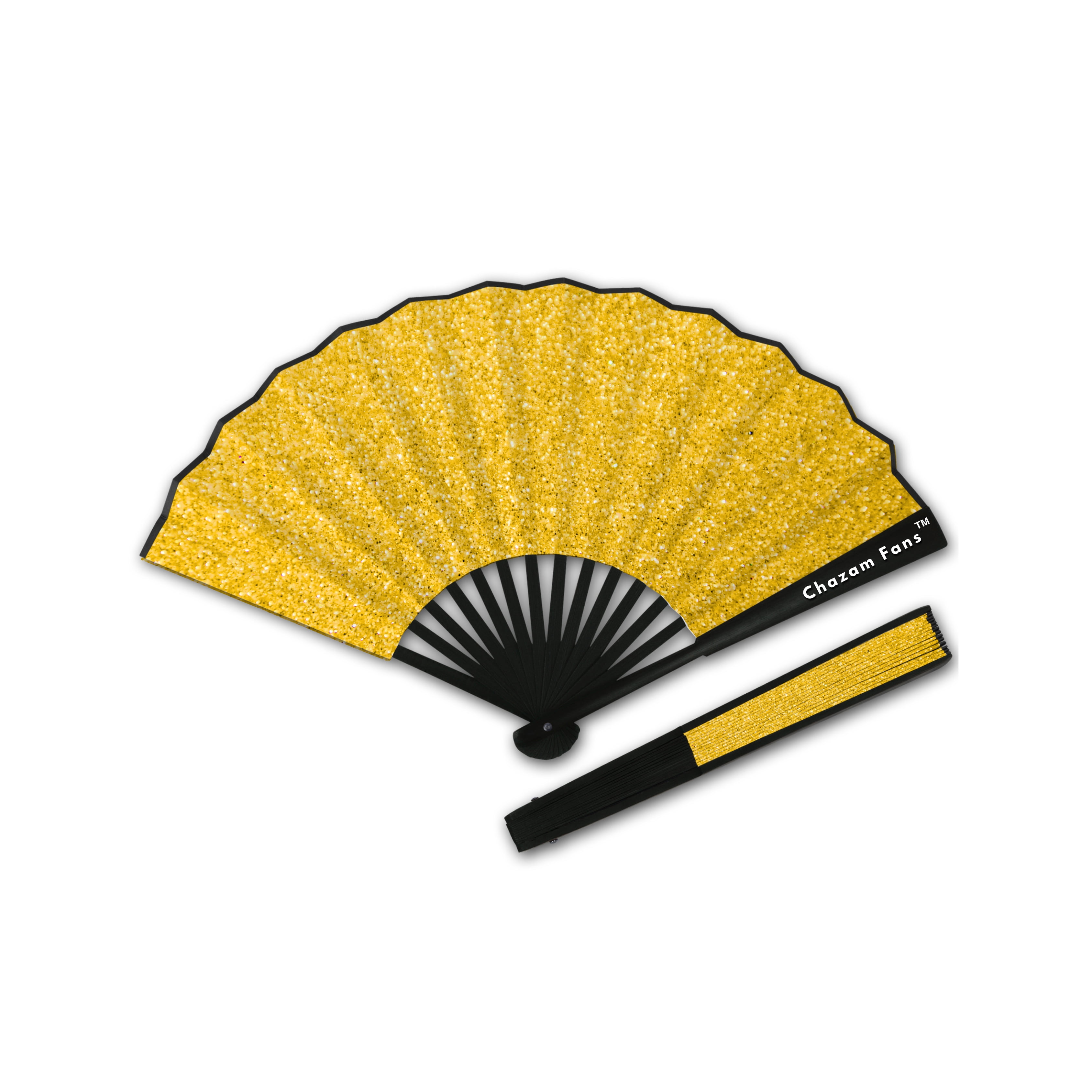 “PURE/HONEY” Gold Sparkled Luxury Fan by Chazam Fans™ - Walmart.com