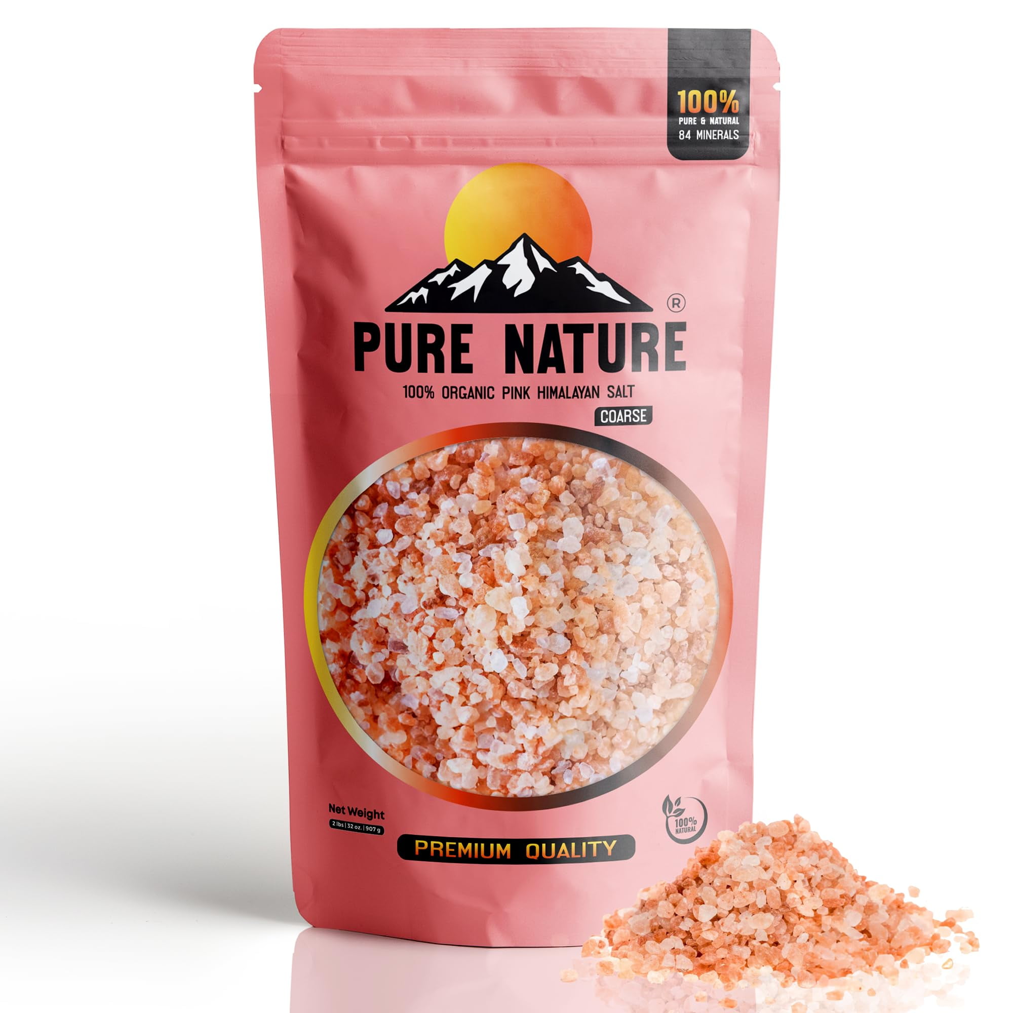 PURE NATURE Himalayan Pink MFF30 Salt 2lb Coarse Grain Pouch, Natural ...