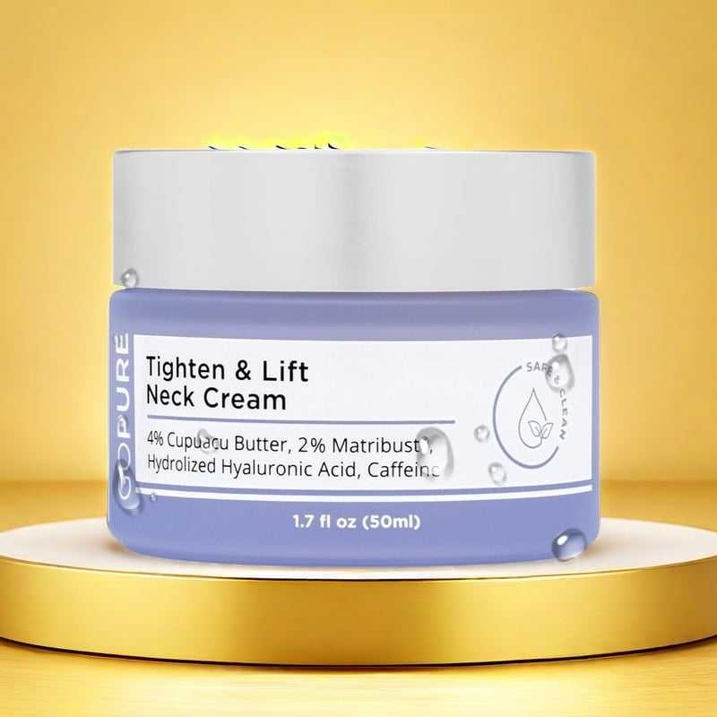 PURE Neck Firming Cream - Anti-Aging Neck Cream for Tightening and ...