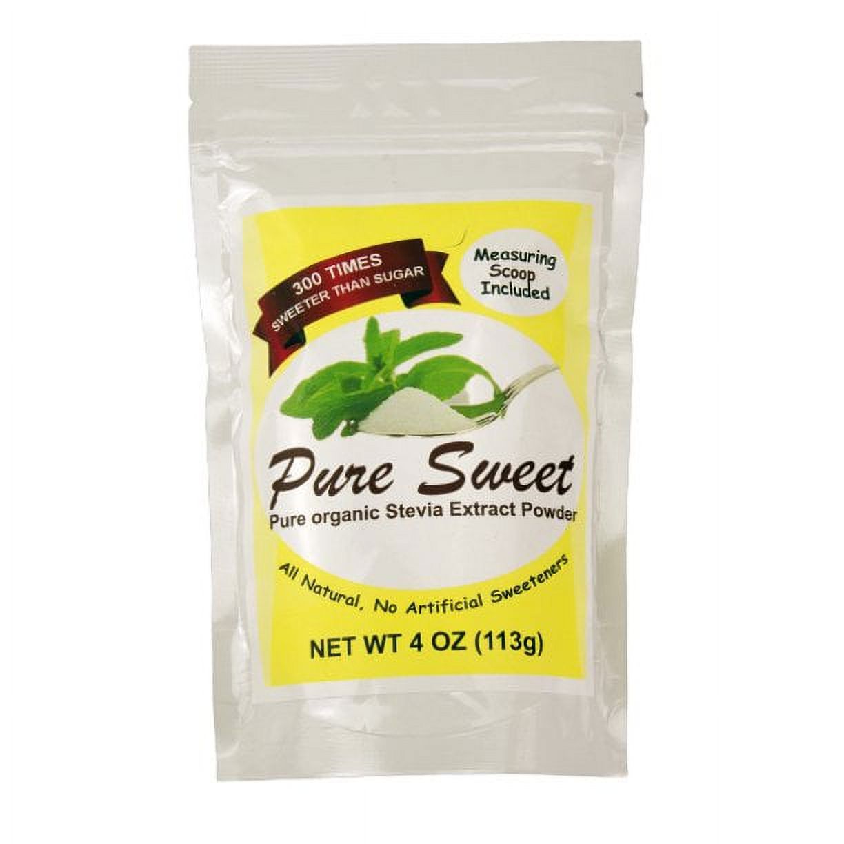 PURE ORGANIC STEVIA EXTRACT POWDER 4 OZ, NO FILLERS, NO BITTER ...