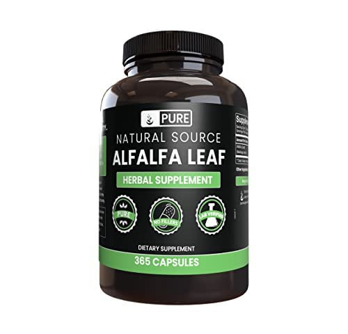 PURE ORIGINAL INGREDIENTS Alfalfa Leaf 365 Capsules No Magnesium Or Rice Fillers, Always Pure ...