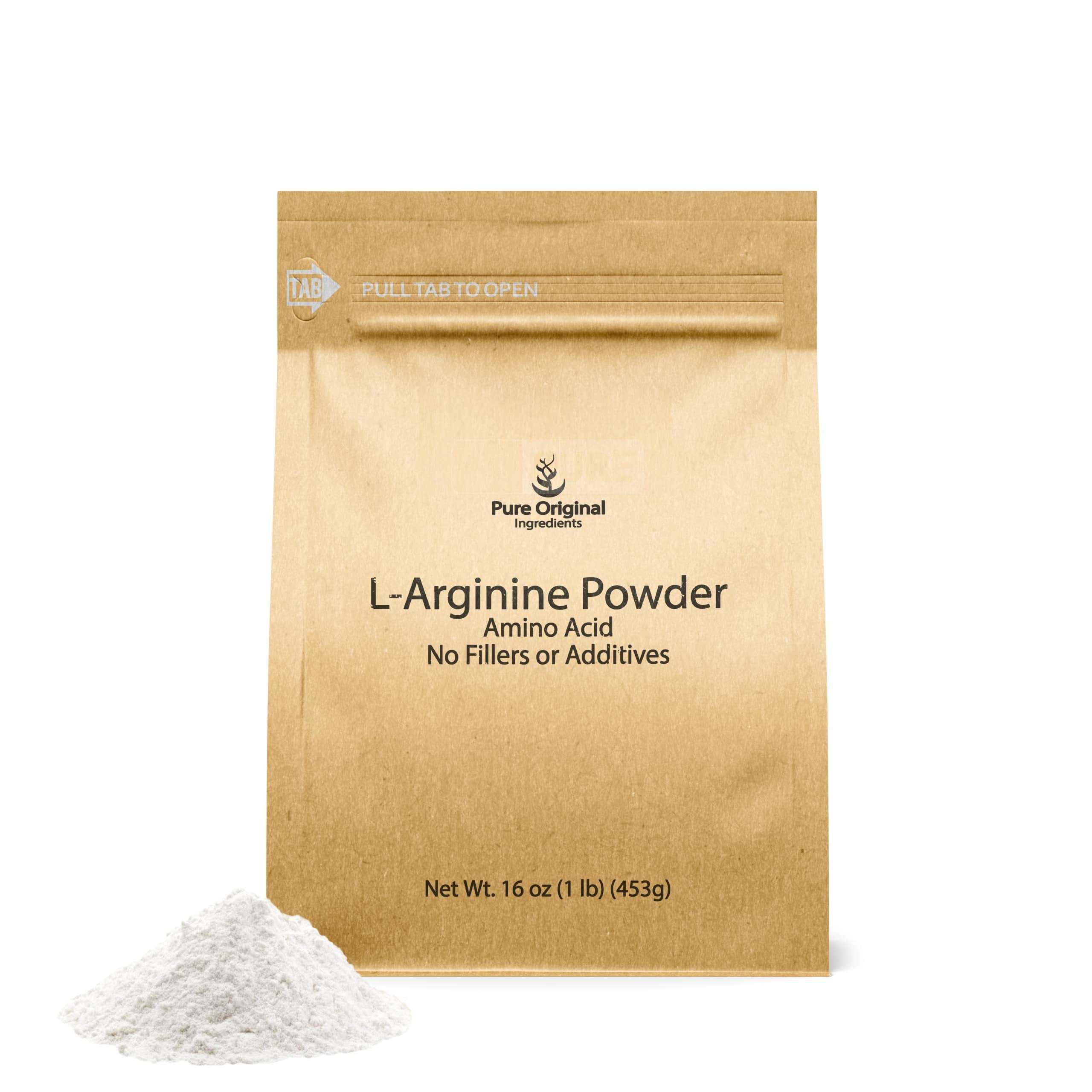 PURE ORIGINAL INGREDIENTS L-Arginine Powder 1 lb Amino Acid, No Fillers ...