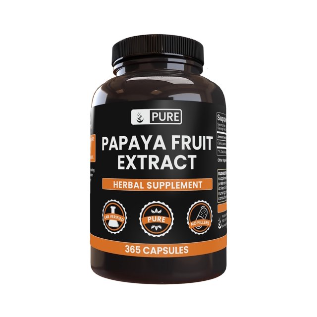 PURE ORIGINAL INGREDIENTS Papaya Extract 365 Capsules No Magnesium Or ...