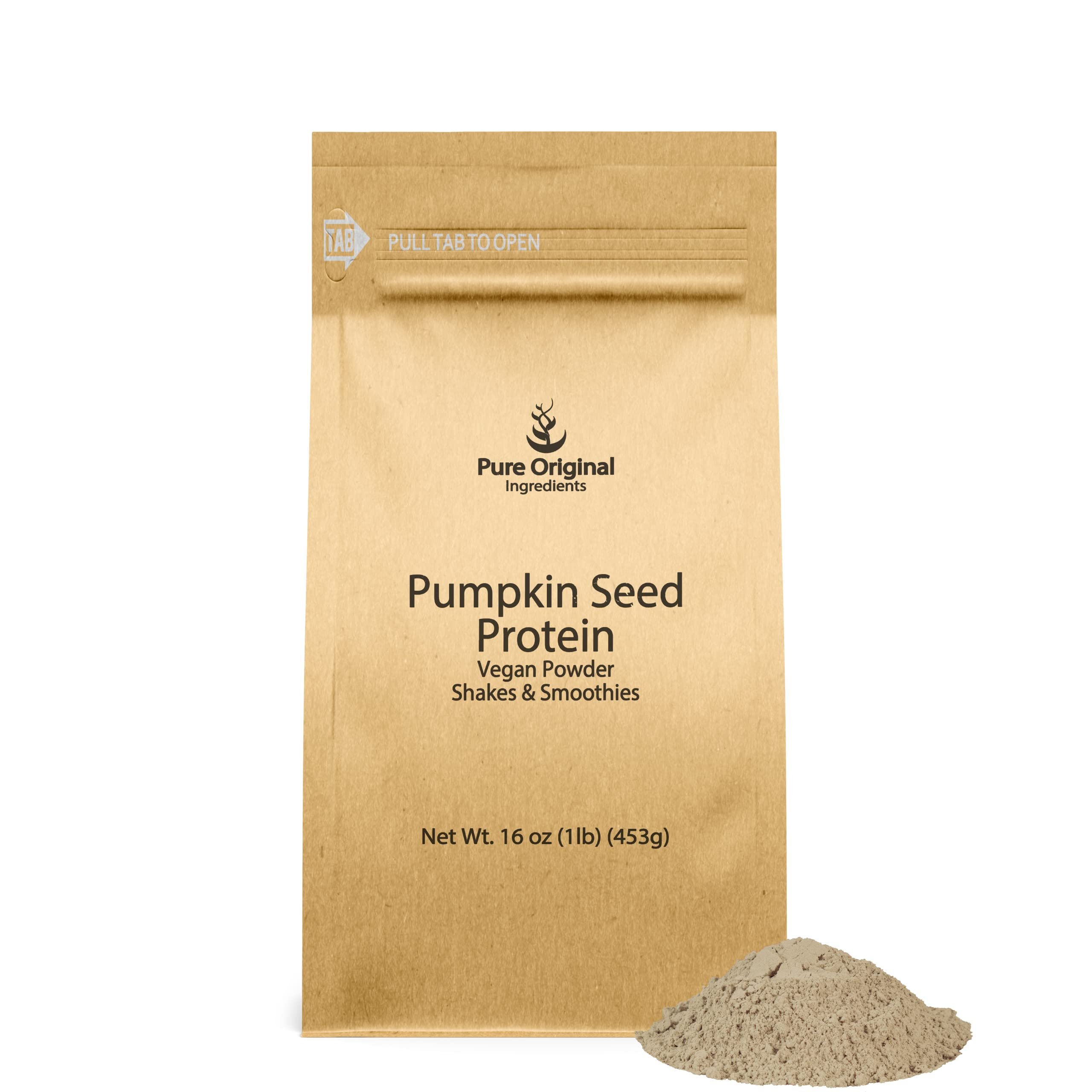 PURE ORIGINAL INGREDIENTS Pumpkin Seed Vegan Protein Powder 1 lb Nutty ...