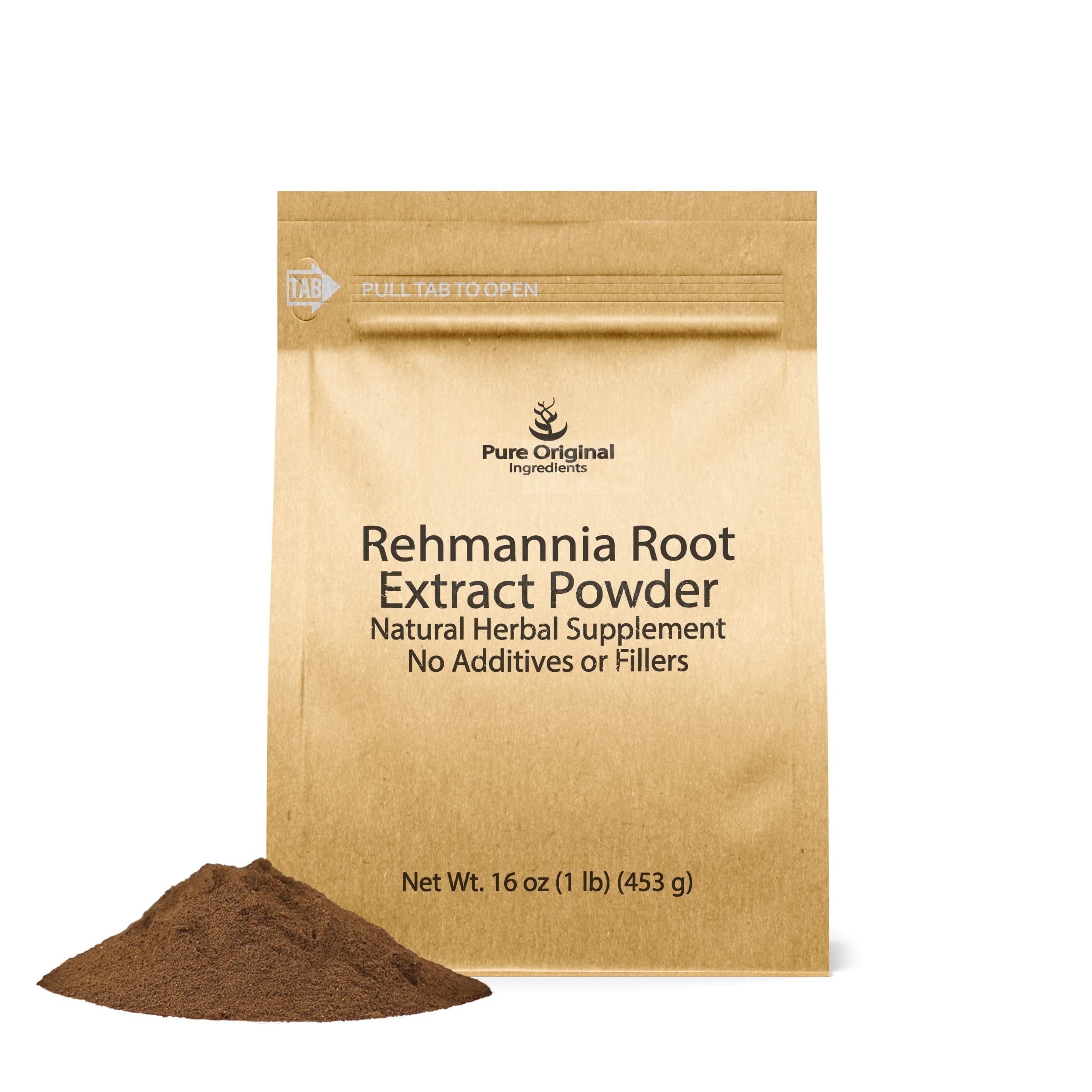 PURE ORIGINAL INGREDIENTS Rehmannia Root Extract Powder 1 lb Non-GMO ...
