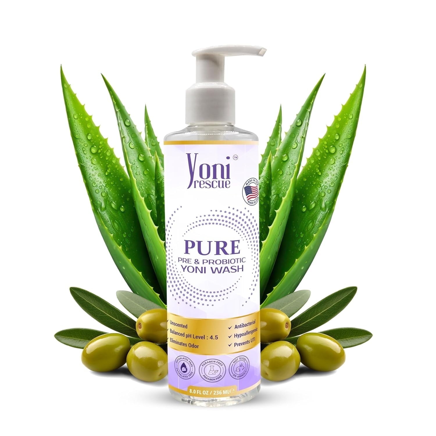 Yoni Rescue Probiotic Yoni Wash - pH Balanced, Unscented, 8 oz ...