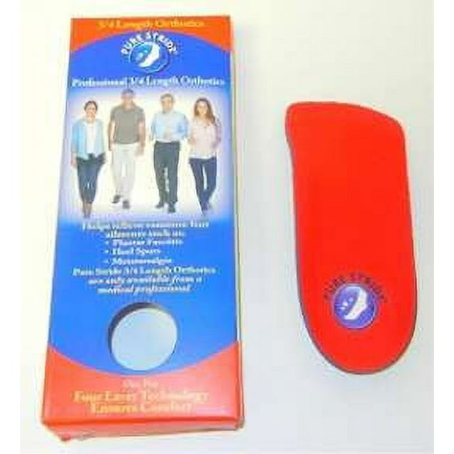 PURE STRIDE Professional Adult Orthotics Arch Supports 3/4 Length M 7-8 ...
