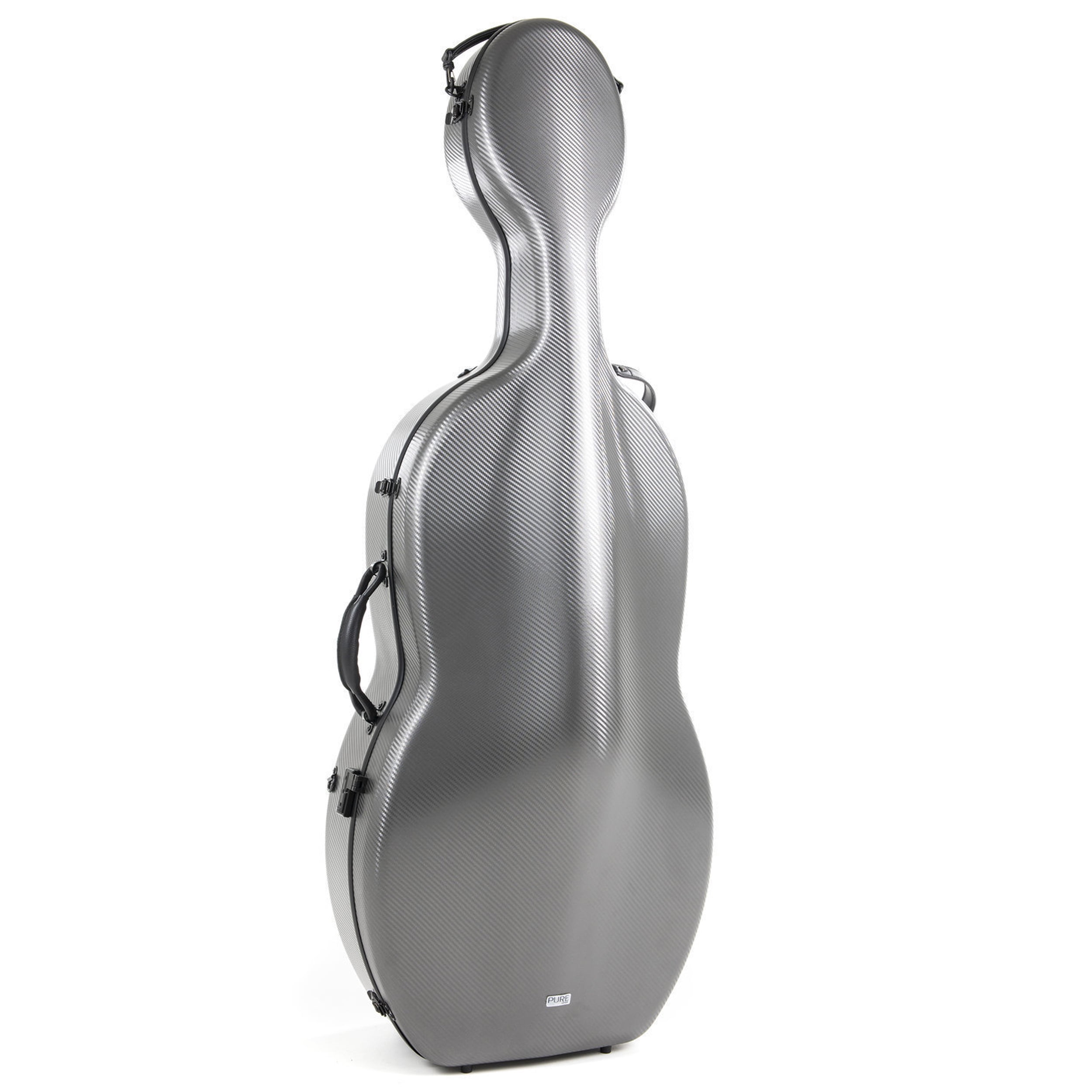 PURE by GEWA Cello Case, Polycarbonate 4.8, Grey, 4/4 w/Wheels ...