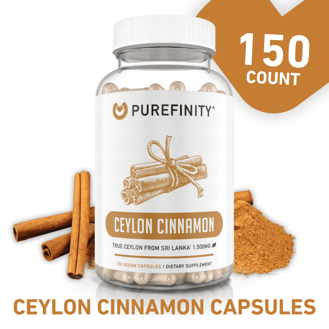 PUREFINITY Organic Ceylon Cinnamon Capsules 1500mg - Ceylon Cinnamon ...