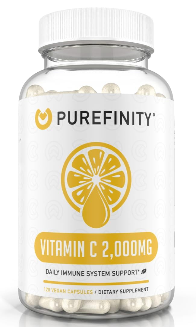 PUREFINITY Vitamin C 2000mg Capsules - Antioxidant Supplement with High ...