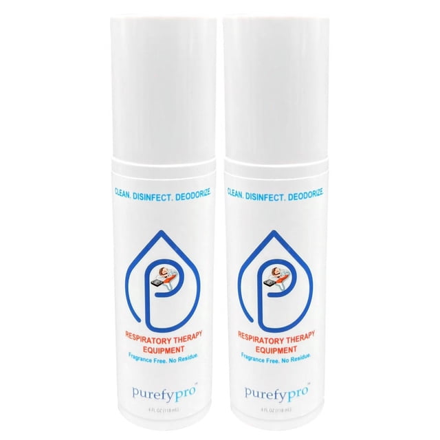 PUREFY CPAP Equipment Cleaner and Pre-wash (4oz, 2pk). Hypochlorous ...