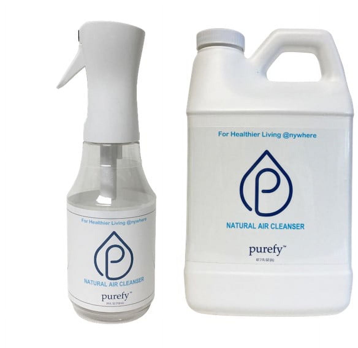 PUREFY Natural Air Cleanser (24oz + 68oz Refill), Eliminate airborne ...
