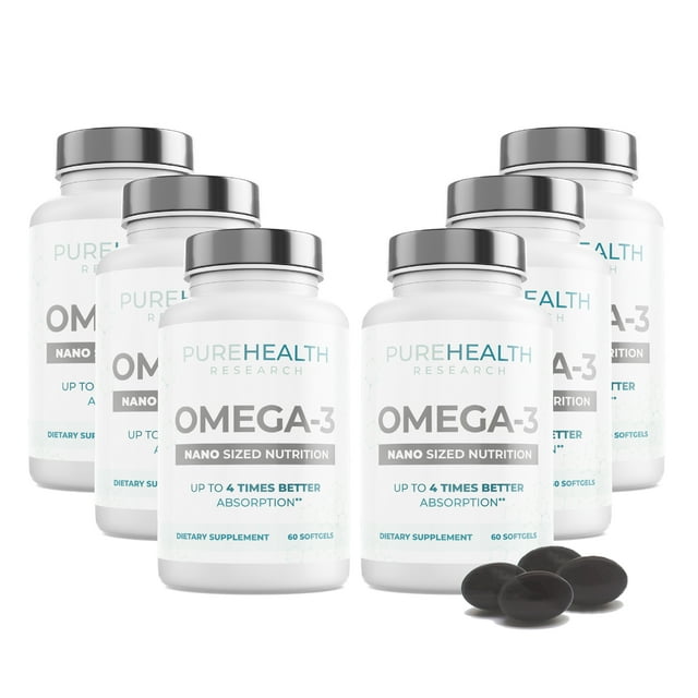 PUREHEALTH RESEARCH Nano Omega 3 Mini Softgels - Omega 3 Fatty Acid ...