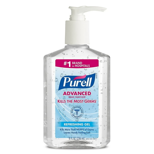 PURELL Advanced Hand Sanitizer Refreshing Gel, Clean Scent, 8 fl oz ...