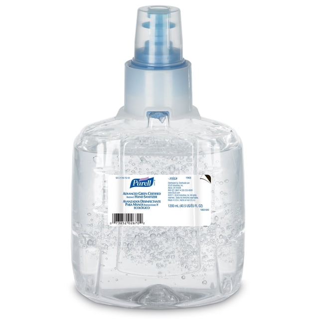 PURELL Advanced Green Certified Hand Sanitizer, 1200 mL Refill Gel with ...