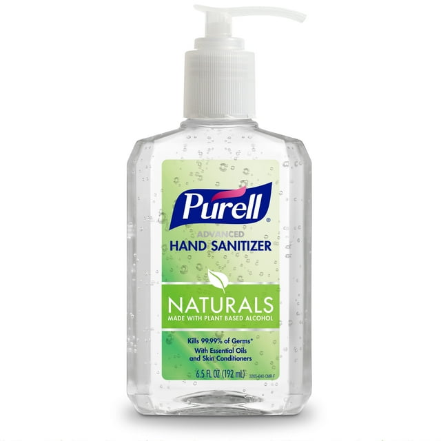 Purell Advanced Hand Sanitizer Naturals Gel, 6.5 oz Pump Bottle ...