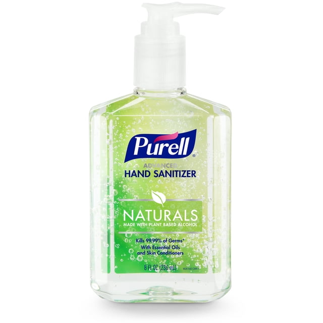 PURELL Hand Sanitizer Naturals Gel, Citrus Scent, 8 oz Pump - Walmart ...