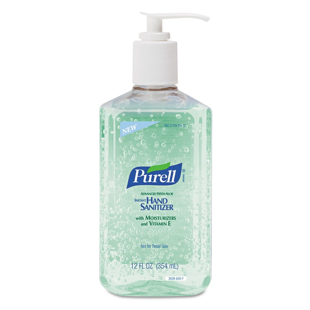 PURELL Advanced Hand Sanitizer Soothing Gel with Aloe, 12oz Pump ...