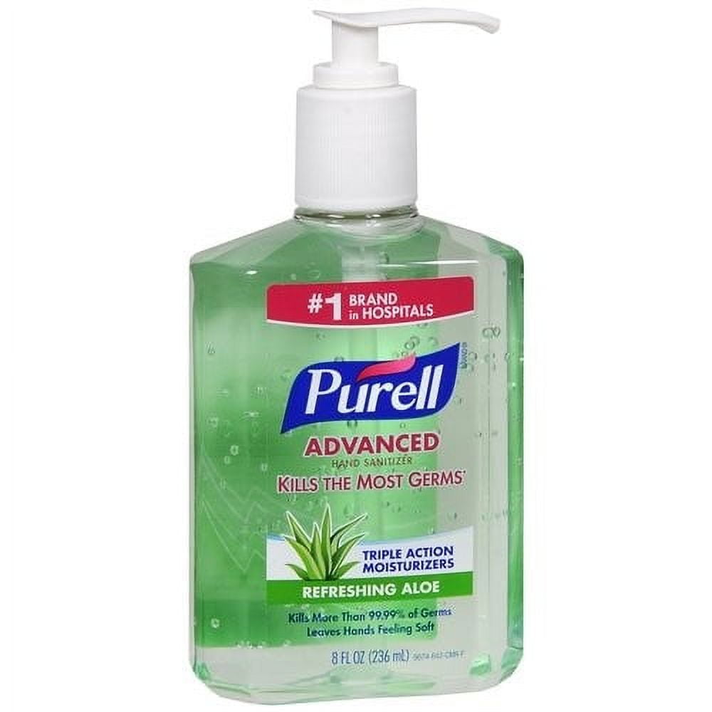 PURELL Advanced Aloe Hand Sanitizer Gel, Travel Size, 8 fl oz, Pack of ...