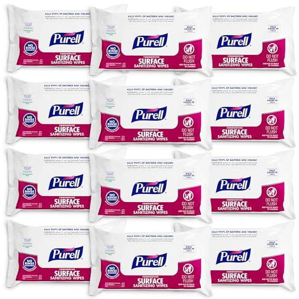 PURELL Foodservice Surface Sanitizing Wipes, 72 Count Flowpack, 7.4" x ...
