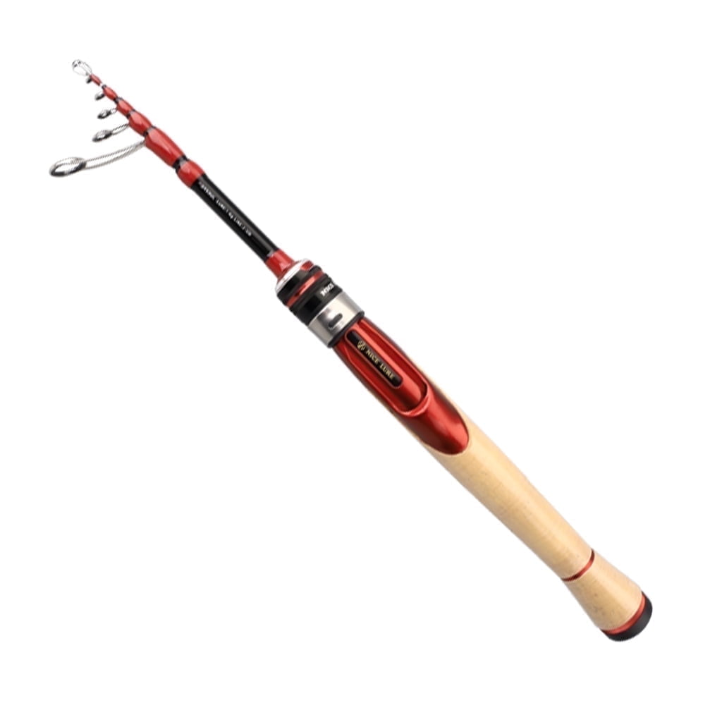 PURELURE Telescopic Rod 5'1'' Carbon Fiber Spinning Rod Solid Tip ...
