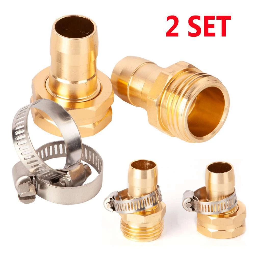 PURELY- 3/4" 5/8" Garden Mender End Repair Kit Water Hose Male Female ...