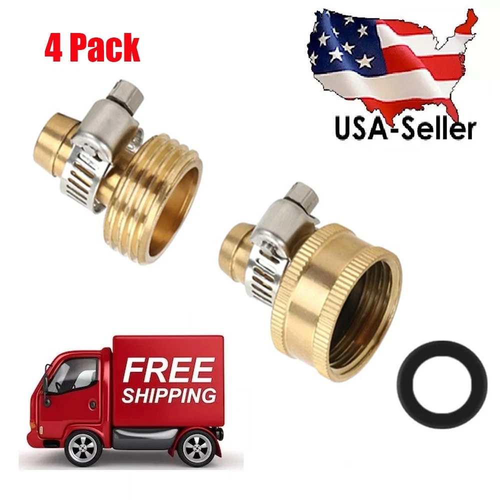 PURELY- 4 Pack 1/2"Garden Brass Hose Mender End Repair Kit Hose ...