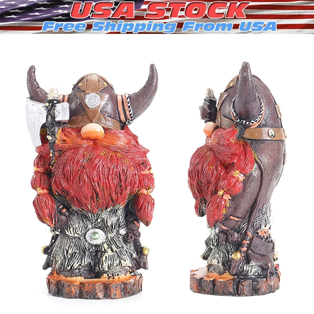 PURELY- Garden Gnome Dwarf Statue Medieval Guard Nordic Victor Norse ...