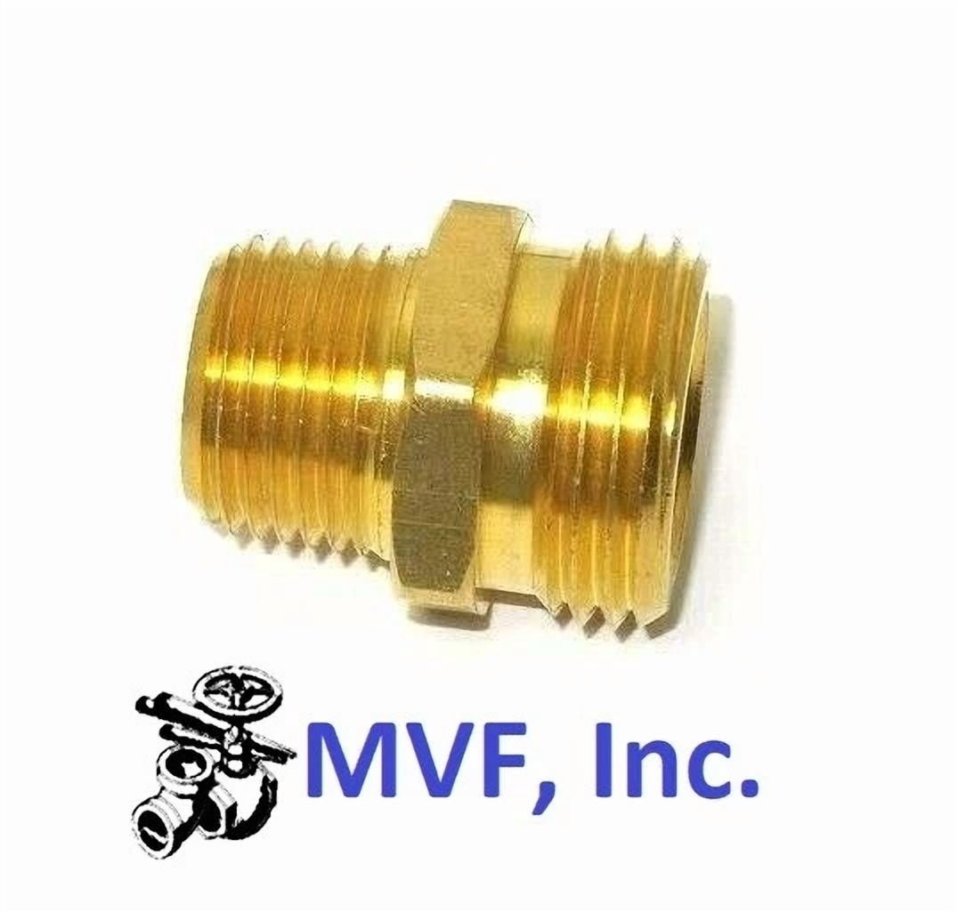 PURELY- Garden Hose Fitting 3/4" Male Ght X 3/4" Male Npt Pipe, Brass ...