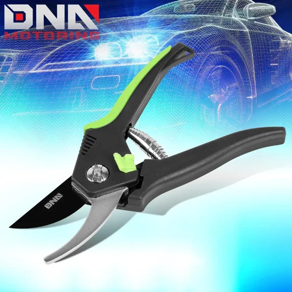 PURELY- Lightweight Steel Blade 8" Bypass Pruner Garden Shear Stems ...