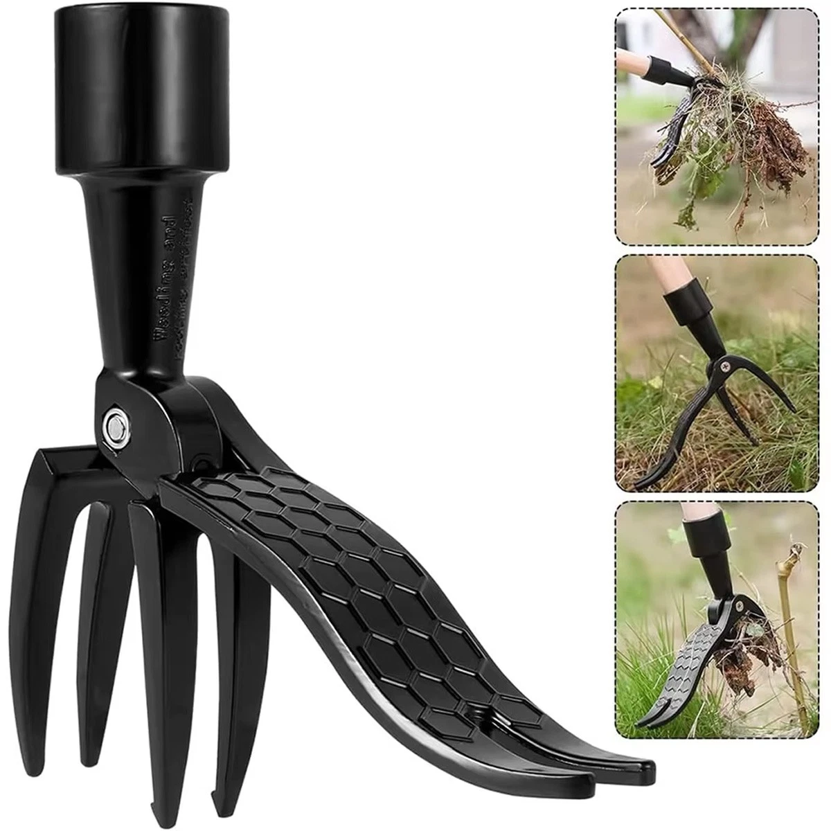 PURELY- Outdoor Weeder Stand Up Weed Puller Tool Claw Garden Root ...